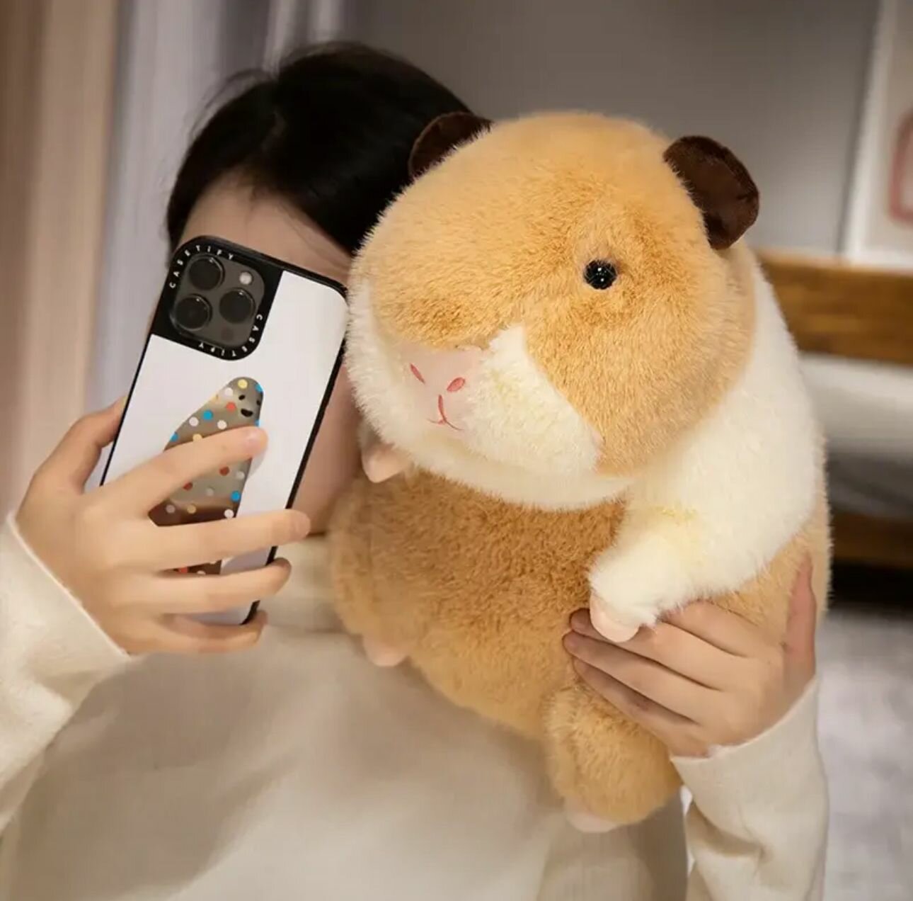 Мягкая игрушка хомяк 50 см, подушка обнимашка, антистресс/ подарок для ребенка, девочки, мальчика, подростка, беременных