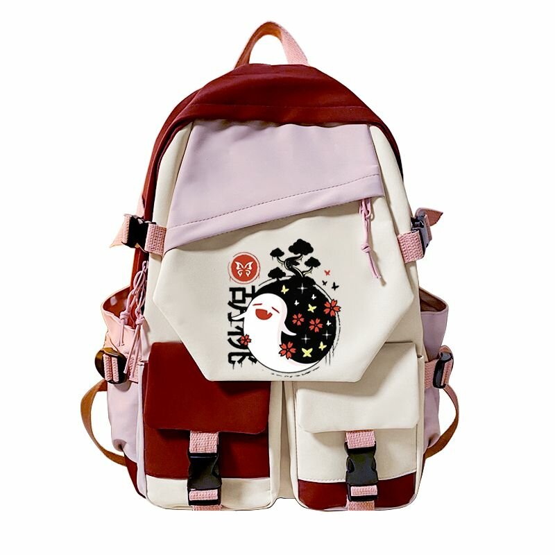 Genshin Impact 3D-печать Paimon Klee Backpack Студенческий школьный рюкзак-KENE