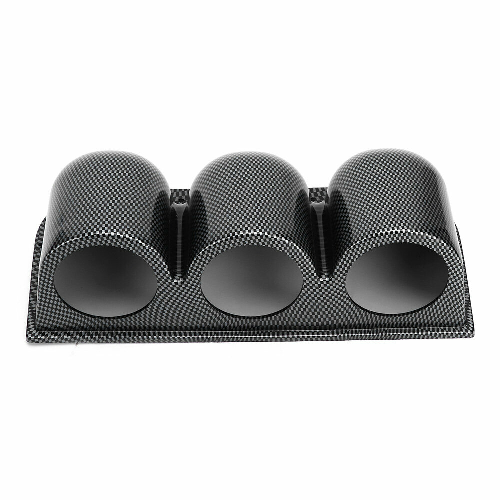 52 мм/2 дюйма, 3-отверстийный держатель для трех приборов, в стиле карбонового волокна, для автомобильной приборной панели