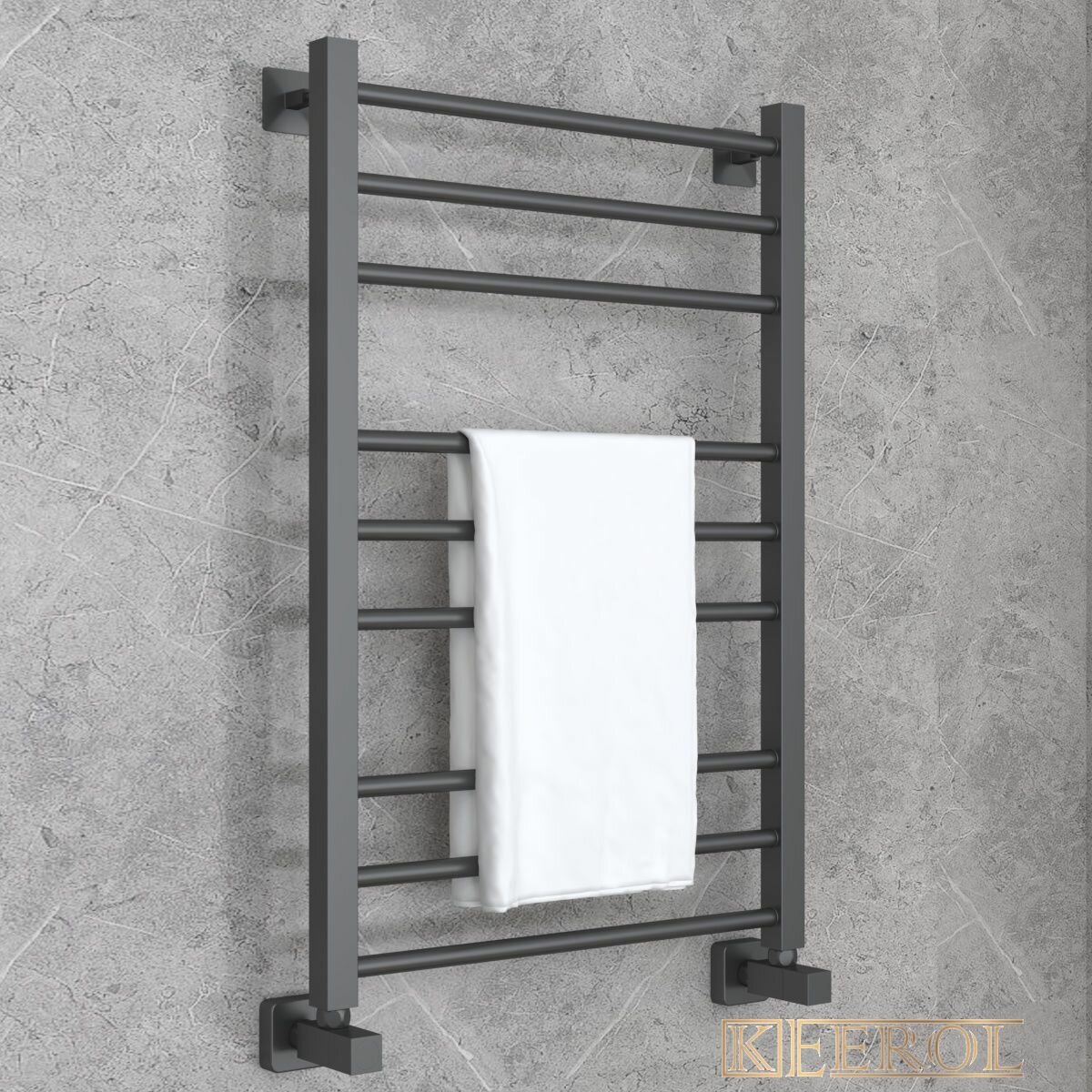 Полотенцесушитель водяной KEEROL MARK, 800x500, Графит. Цвет НЕ оружейная сталь