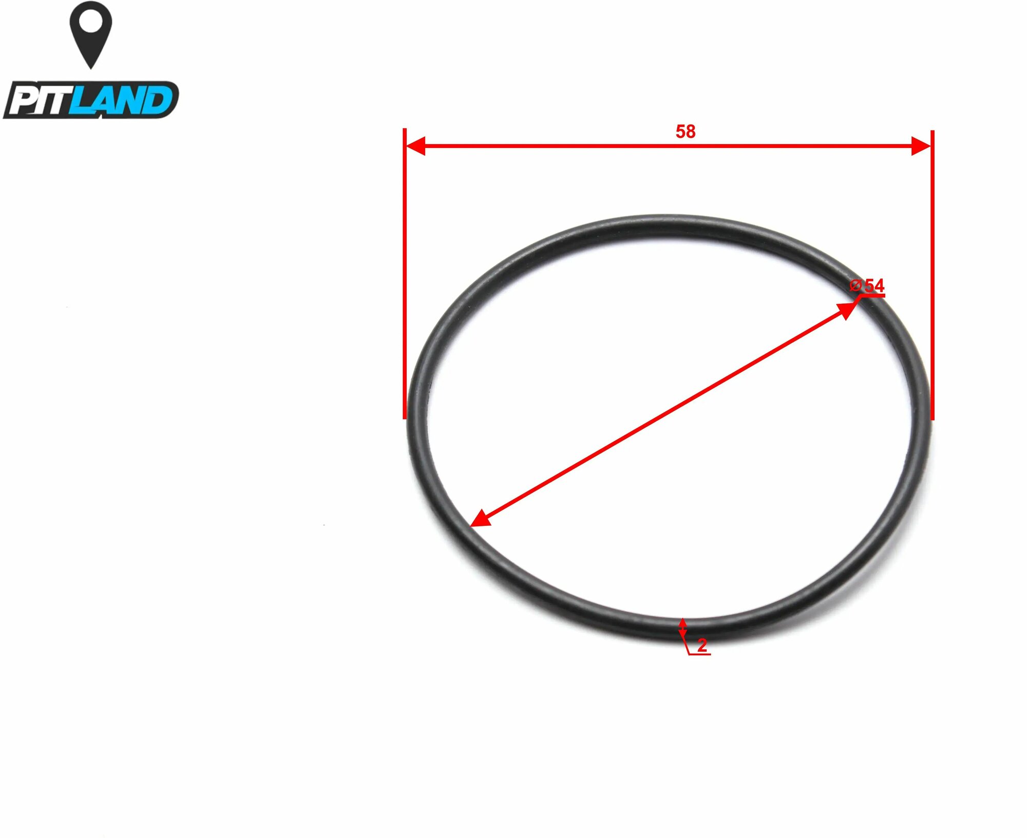 Кольцо уплотнительное O-RING 62x3 174MN-3 (CBS300) ZS на мотоцикл, питбайк, эндуро.