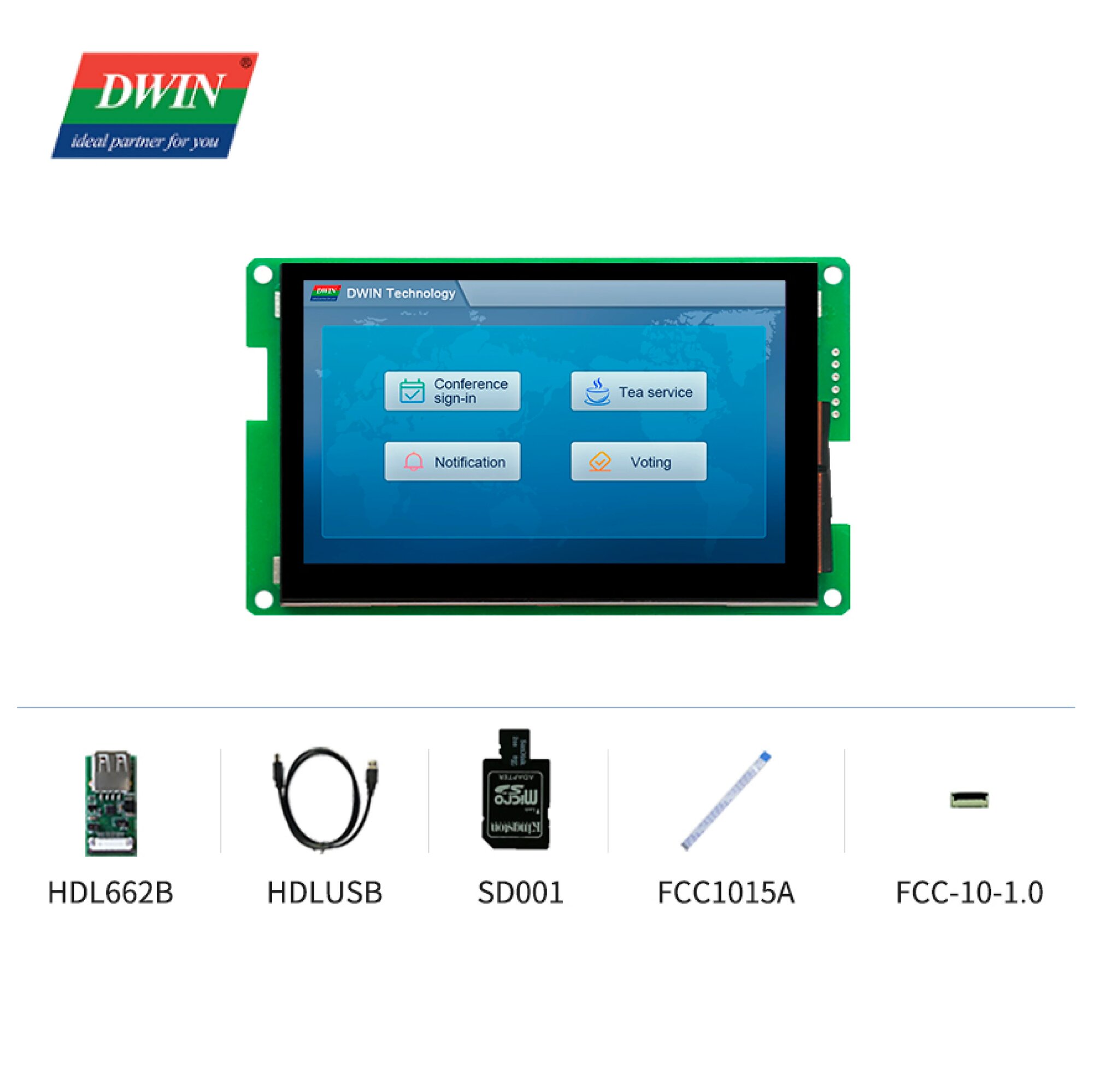 DWIN 4,3 дюйма HMI дисплей DMG80480C043_01W CTP and Accessories