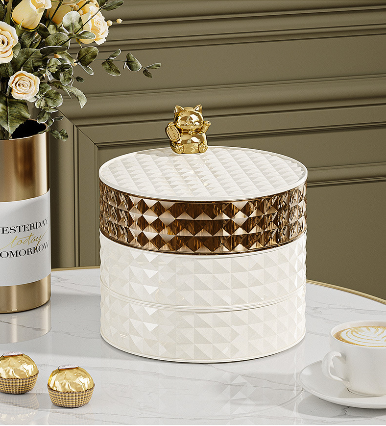 Конфетница MyPads трехъярусная. Менажница для конфет, сухофруктов, ягод, фруктов, конфет, печений, орешков, снеков