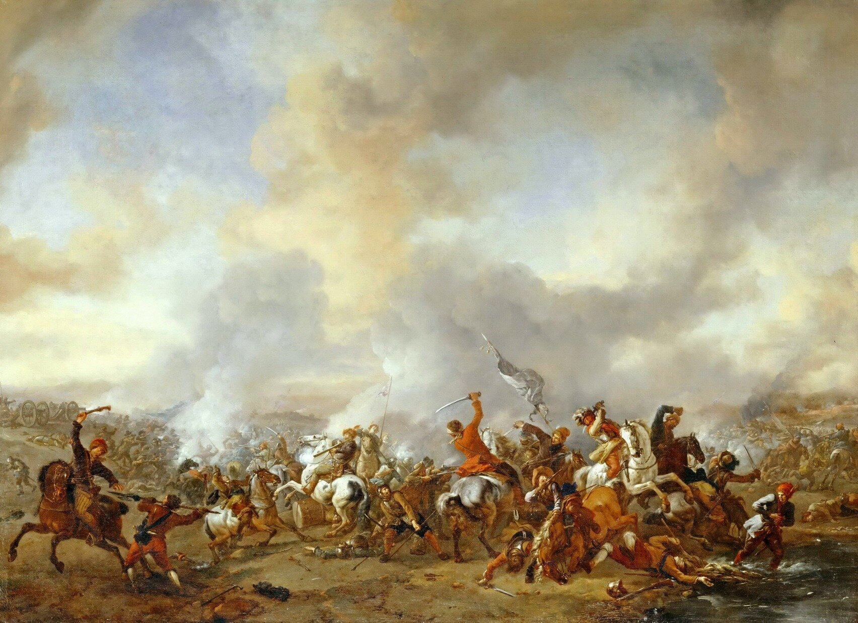 Картина Вауэрмана Филипса Кавалерийское сражение 60х43 см