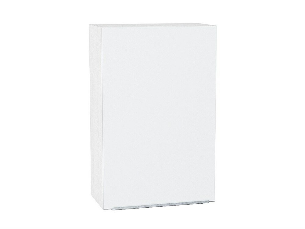 VVT Шкаф верхний с 1-ой дверцей Фьюжн Белый, Silky White, 920, 600 В*Ш*Г 920*600*320, фасад МДФ Silky White, корпус Белый Silky White