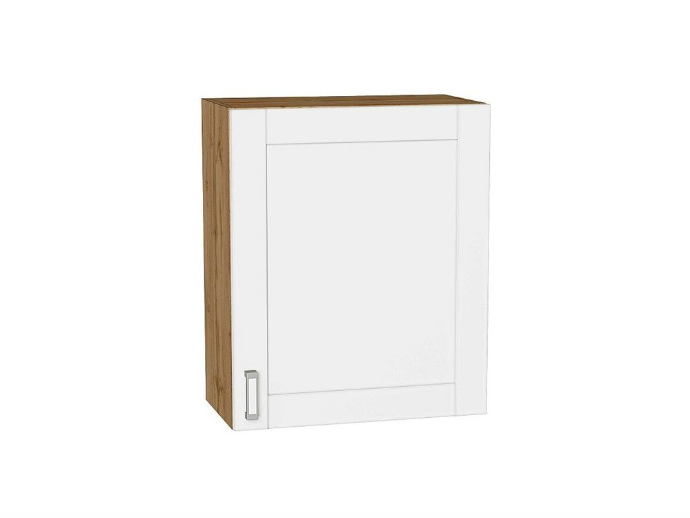VVT Шкаф верхний с 1-ой дверцей Лофт Дуб Вотан, White Silk, 720, 600 В*Ш*Г 716*600*320, фасад МДФ White Silk, корпус Дуб Вотан White Silk