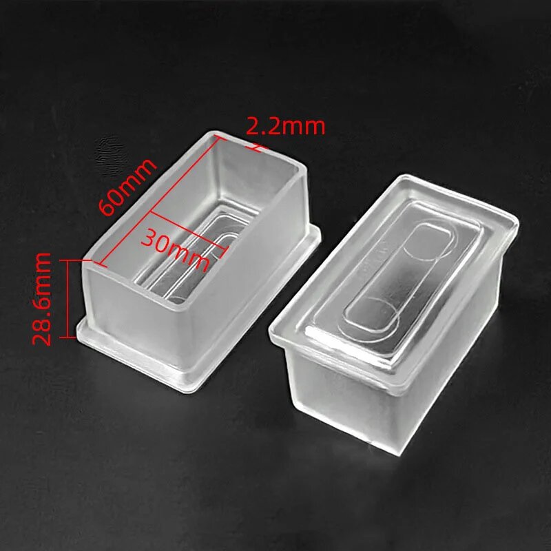 Мебельный стол, наконечник для ног, ножки стула, силиконовая накладка, защитная крышка, прозрачная квадратная резиновая заглушка для труб, крышка, защита отверстия для трубки