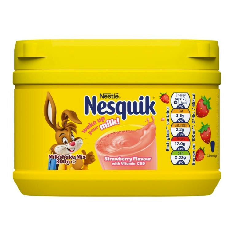 Молочный коктейль Nеsquik Клубничный 300 г (Швейцария)