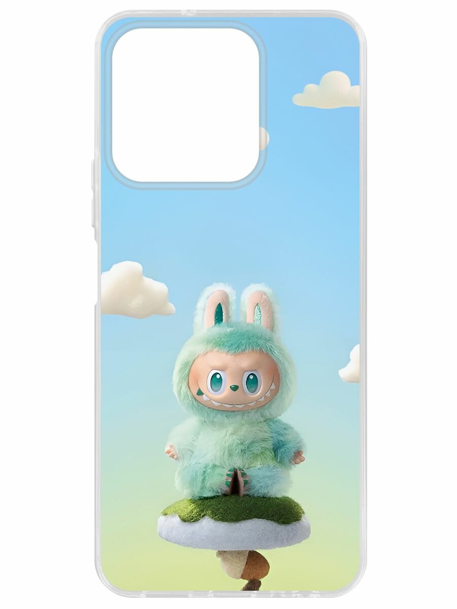 Чехол-накладка Krutoff Clear Case Лабубу Спокойствие для Honor X8c