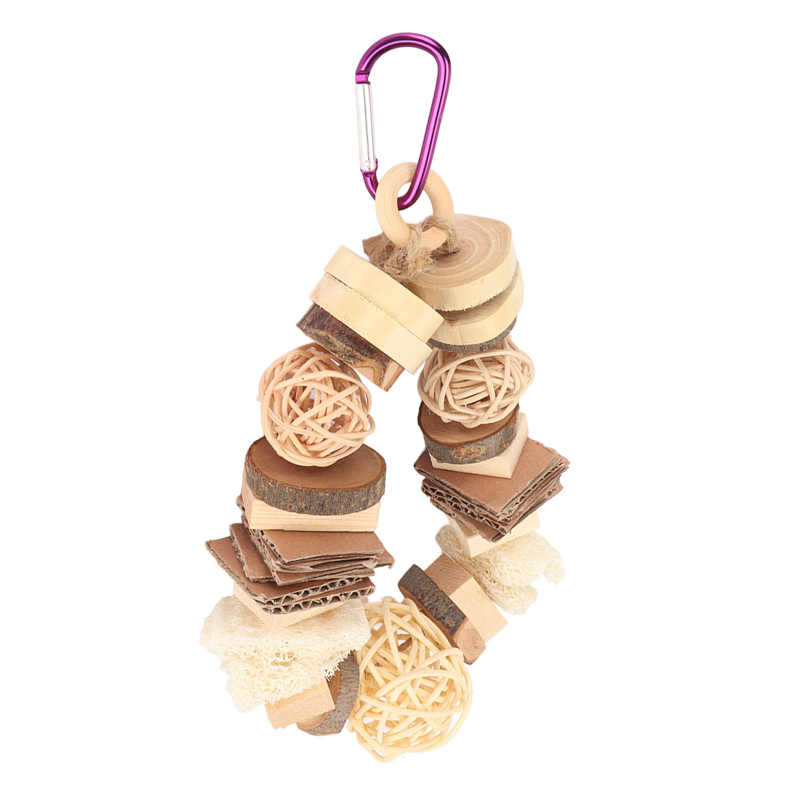 Жевательные игрушки в виде попугая, забавные деревянные шарики из ротанга, люфа, картон, подвесные игрушки для жевания птиц для кореллы, неразлучника, волнистого попугая