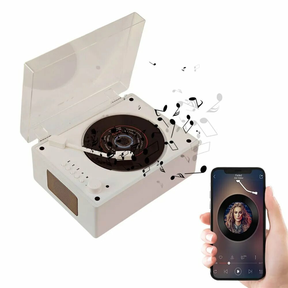 Портативный проигрыватель компакт-дисков, перезаряжаемый Bluetooth-совместимый музыкальный проигрыватель 5.0 с пультом дистанционного управления