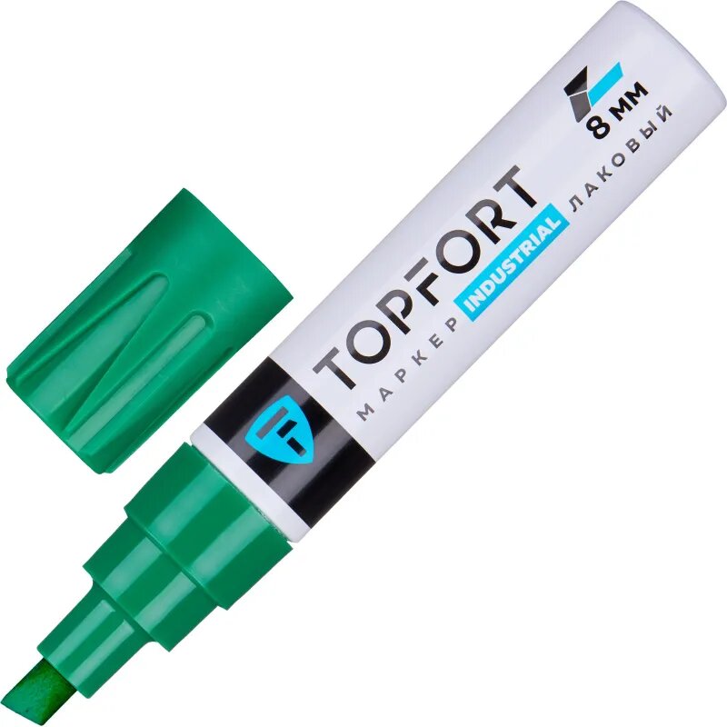 Маркер лаковый TOPFORT Industrial 8 мм зеленый 1827882 ZP2502