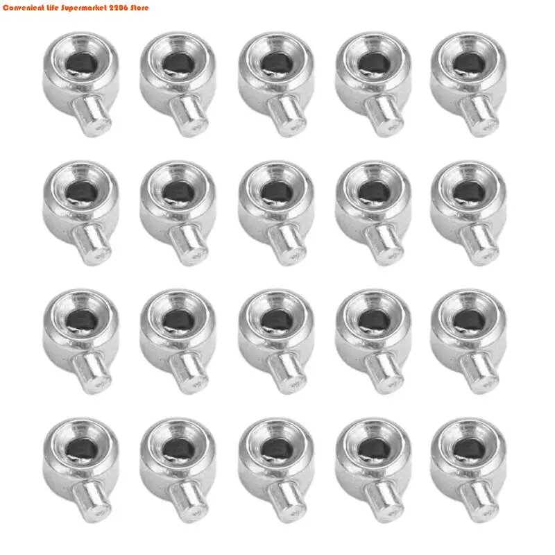 Зажимы для бусин из нержавеющей стали JAVRICK, 20 шт. Серебряный, Silver-1