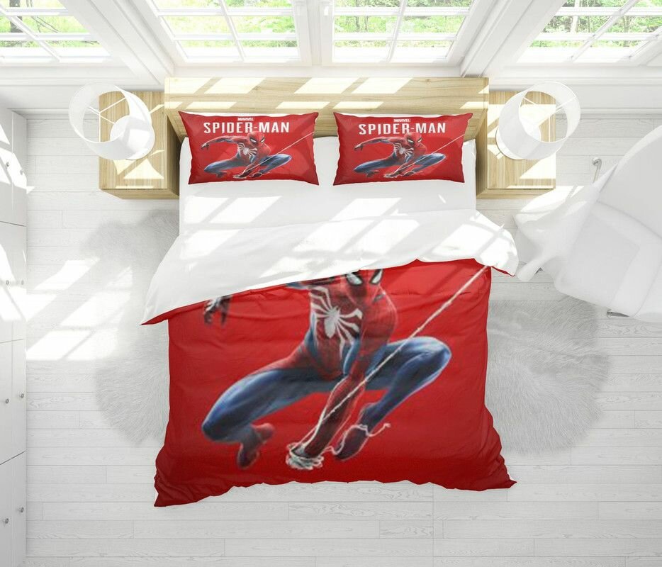 Комплект постельного белья из трех предметов "Человек-паук", размер 180*200 см