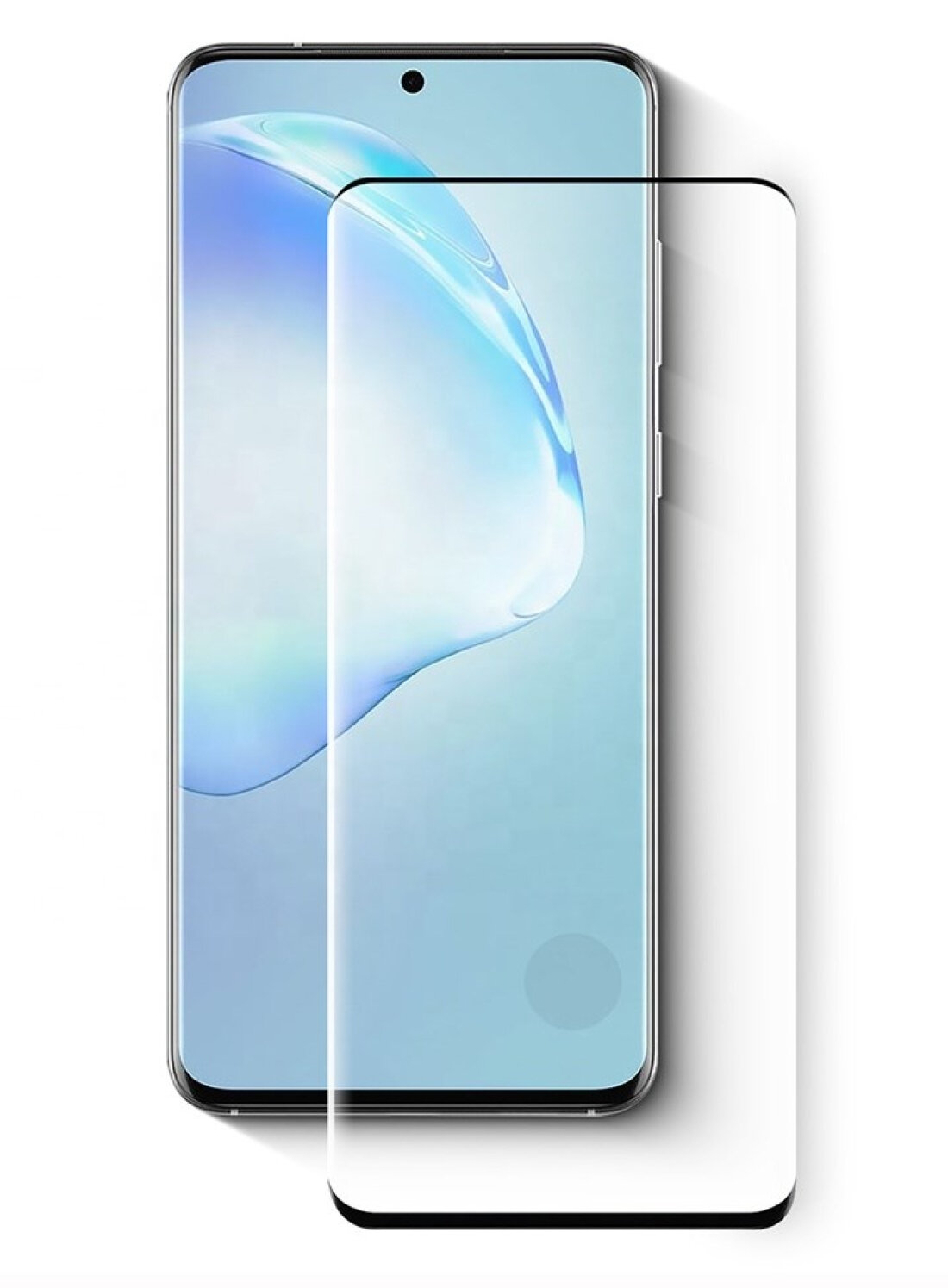 Защитное стекло на Samsung Galaxy S20 Plus /S11, 30D, полный клей, черное, X-CASE