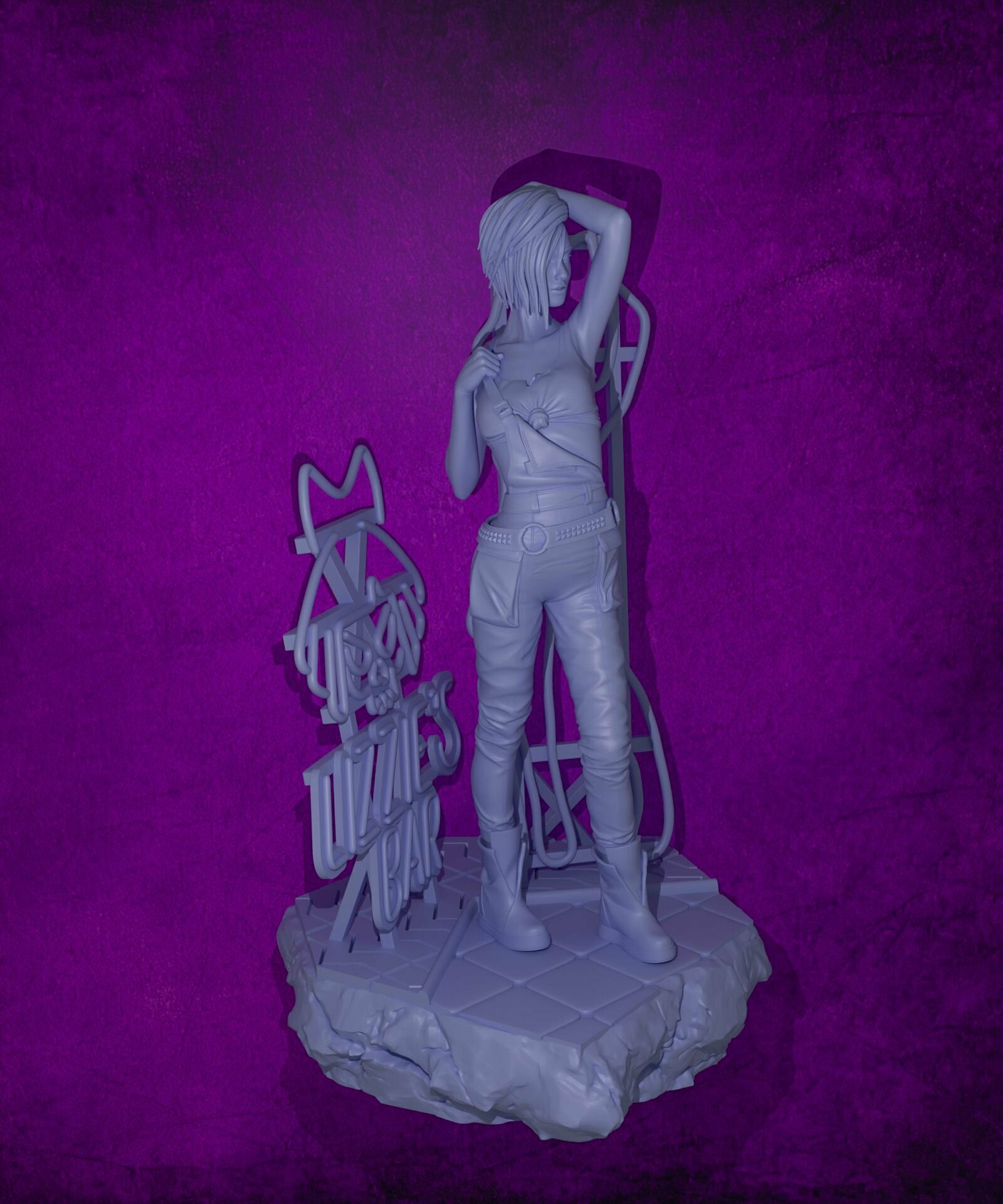 Джуди Альварес Cyberpunk2077. Фигурка для раскрашивания