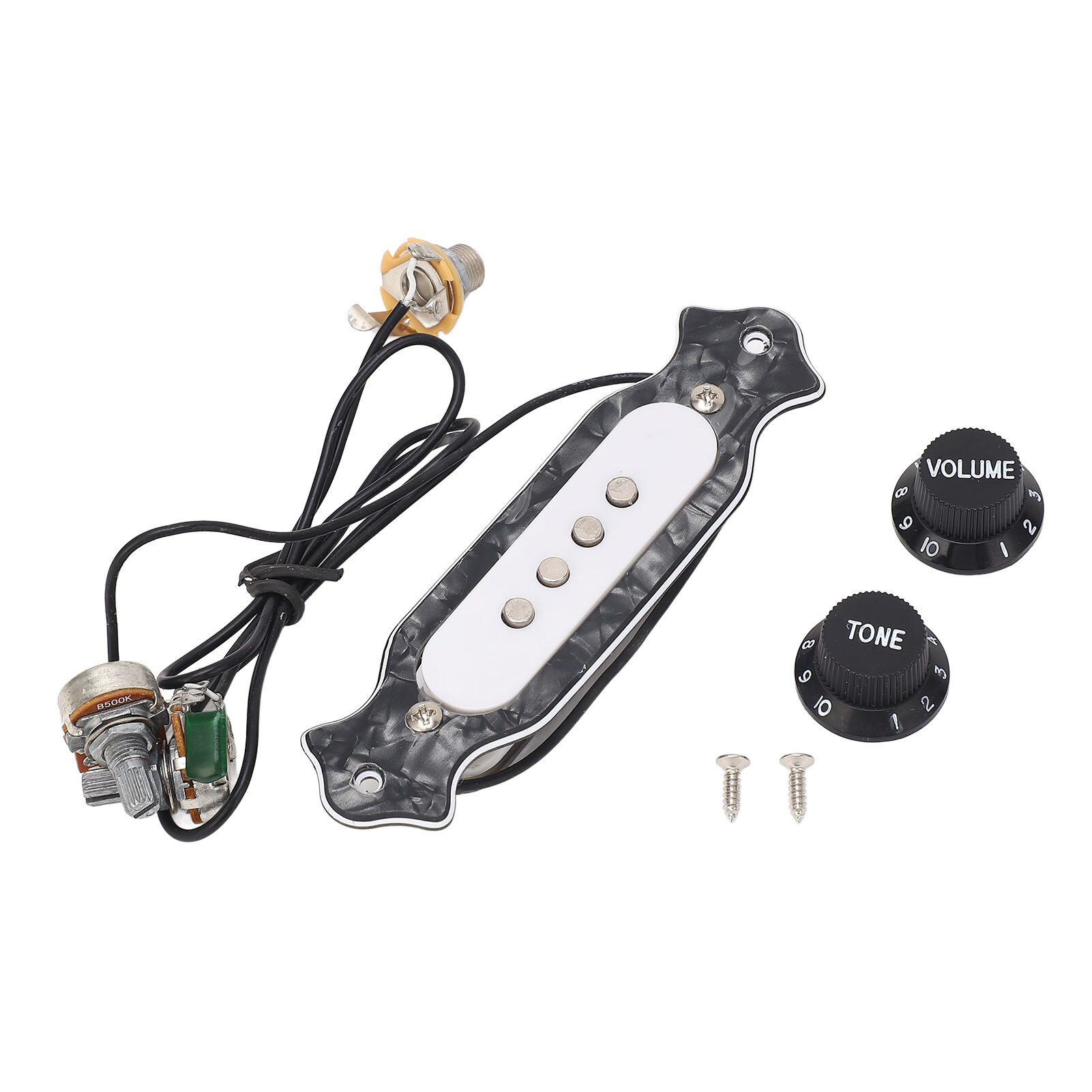 Звукосниматель для акустической гитары, 4 струны, медная катушка, замена звукоснимателя для гитары для практики и выступлений GMB333, черный цвет