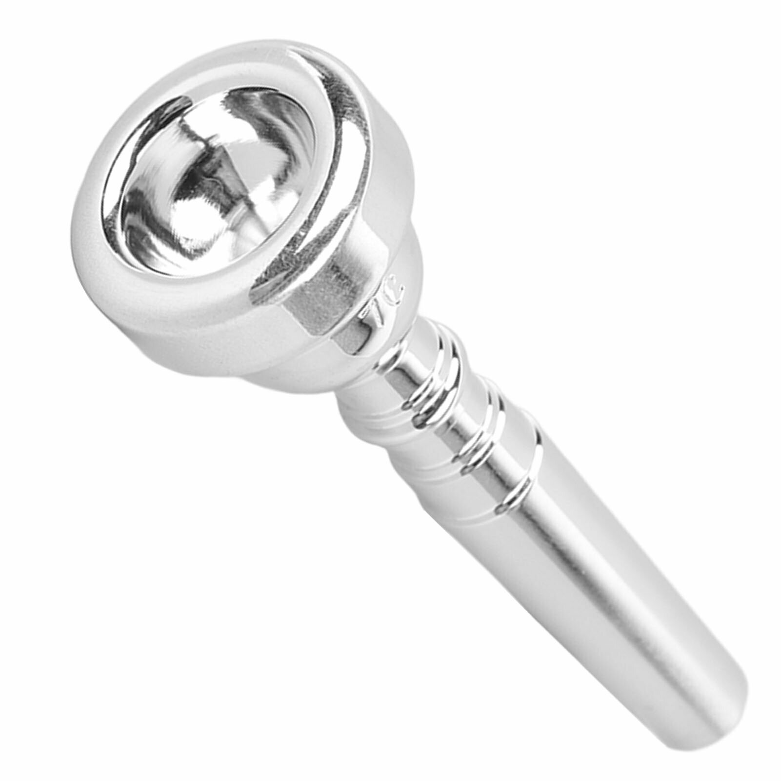 Замена для духовых музыкальных инструментов Труба Мундштук Металл Аксессуары для Трубачи Серебристый 3C 1 шт.