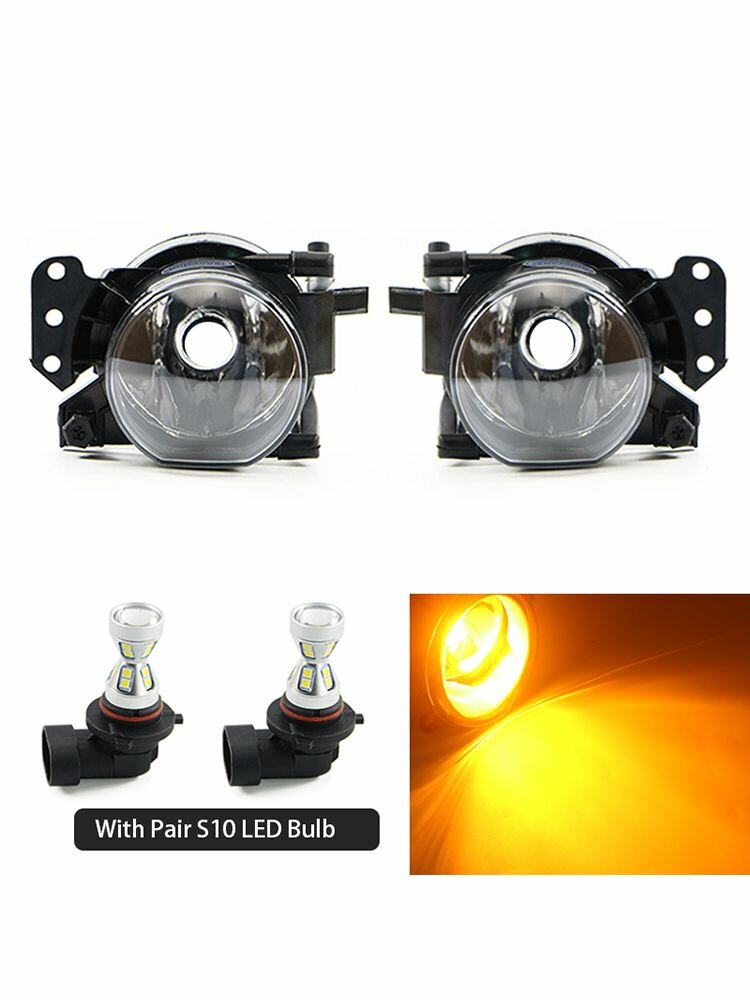 Auforalter Фары автомобильные, Противотуманная фара, 2 шт, арт. 63176910791；63176910792；противотуманных фар в сборе с Светодиодные лампы для BMW 3 5 6 серий E60 E61 E90 E91 323i 325i 525i