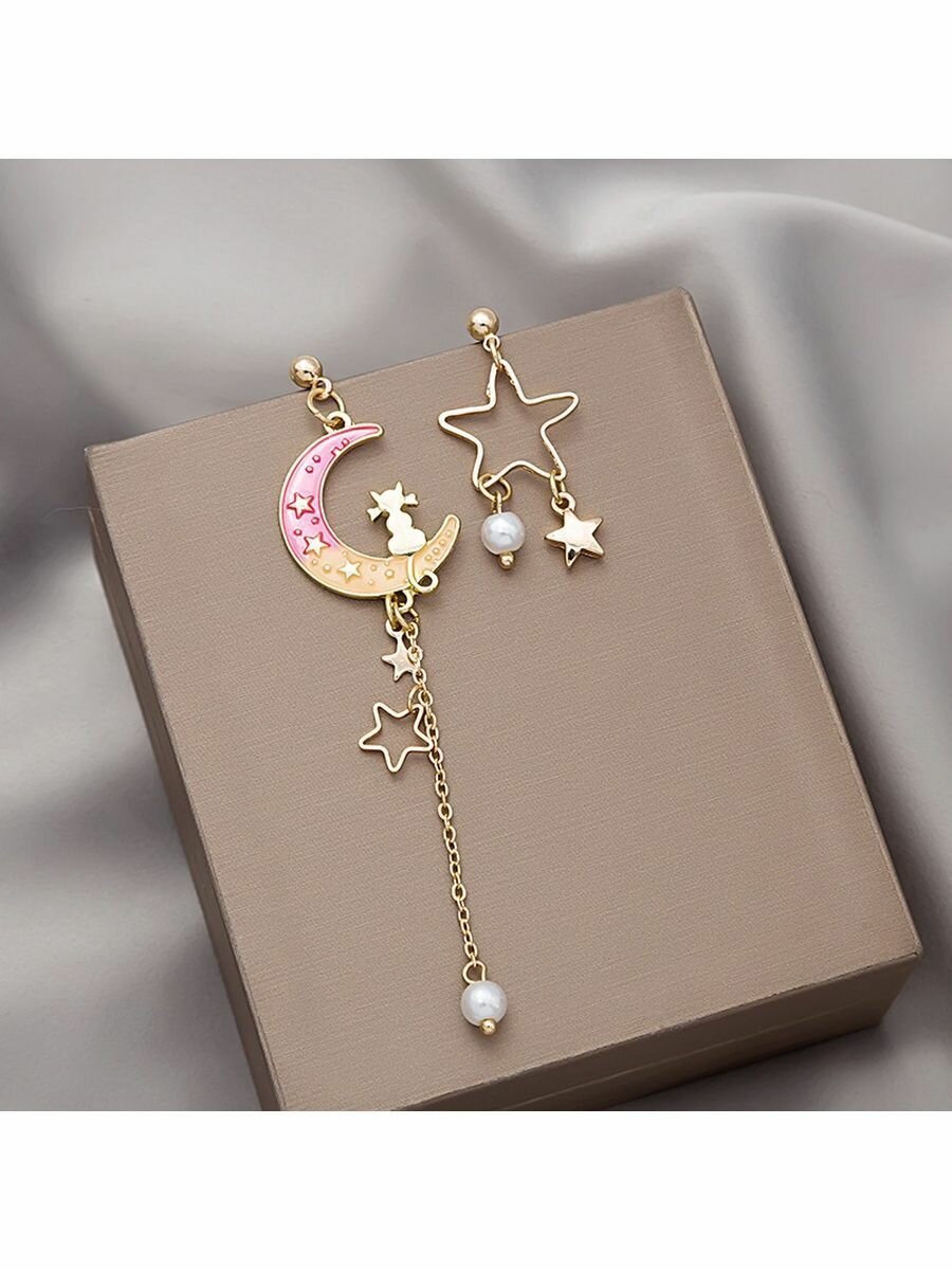 Серьги непарные, акрил