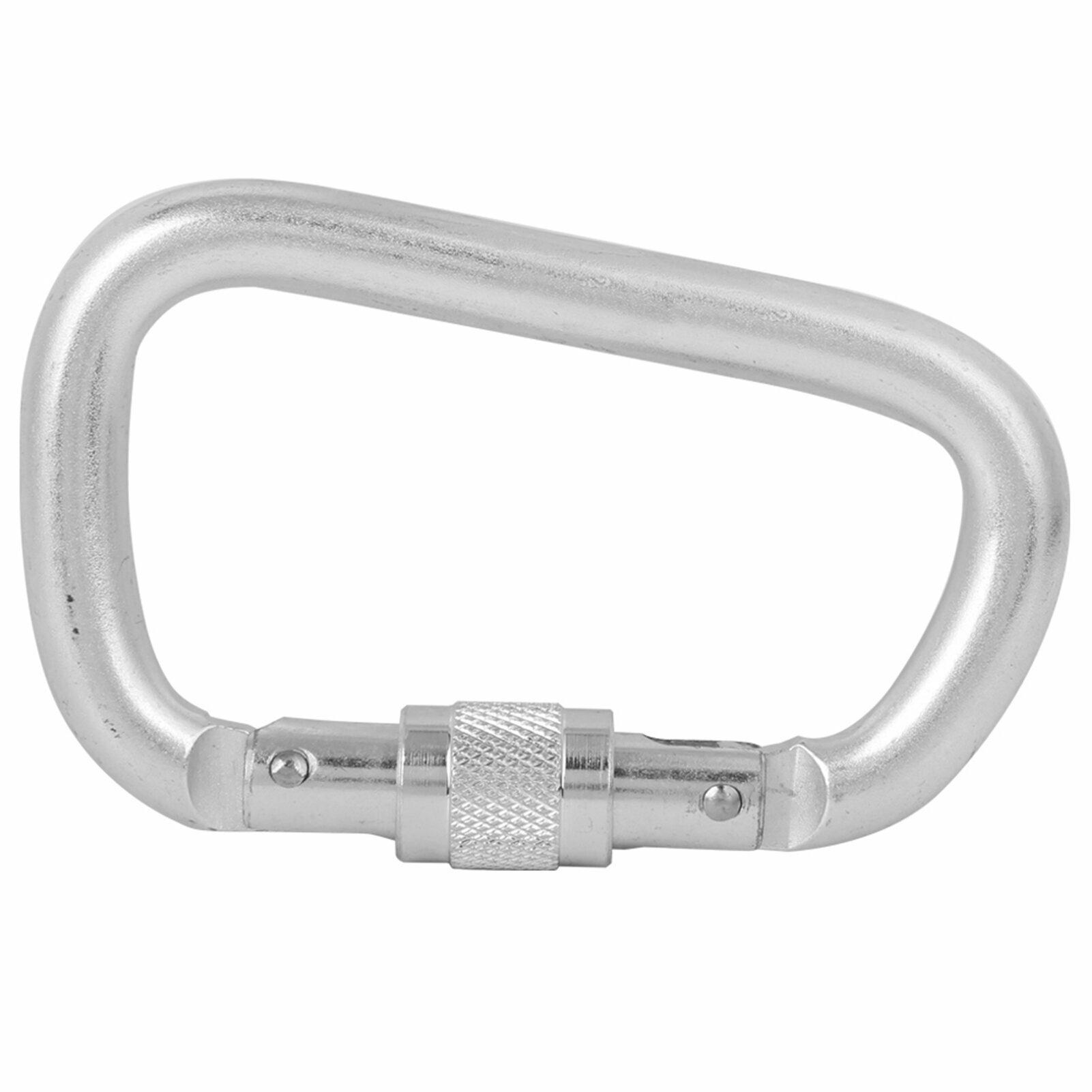 Высокопрочный карабин Master Lock с винтовой защелкой D-образной формы для альпинизма и скалолазания (серебристый)