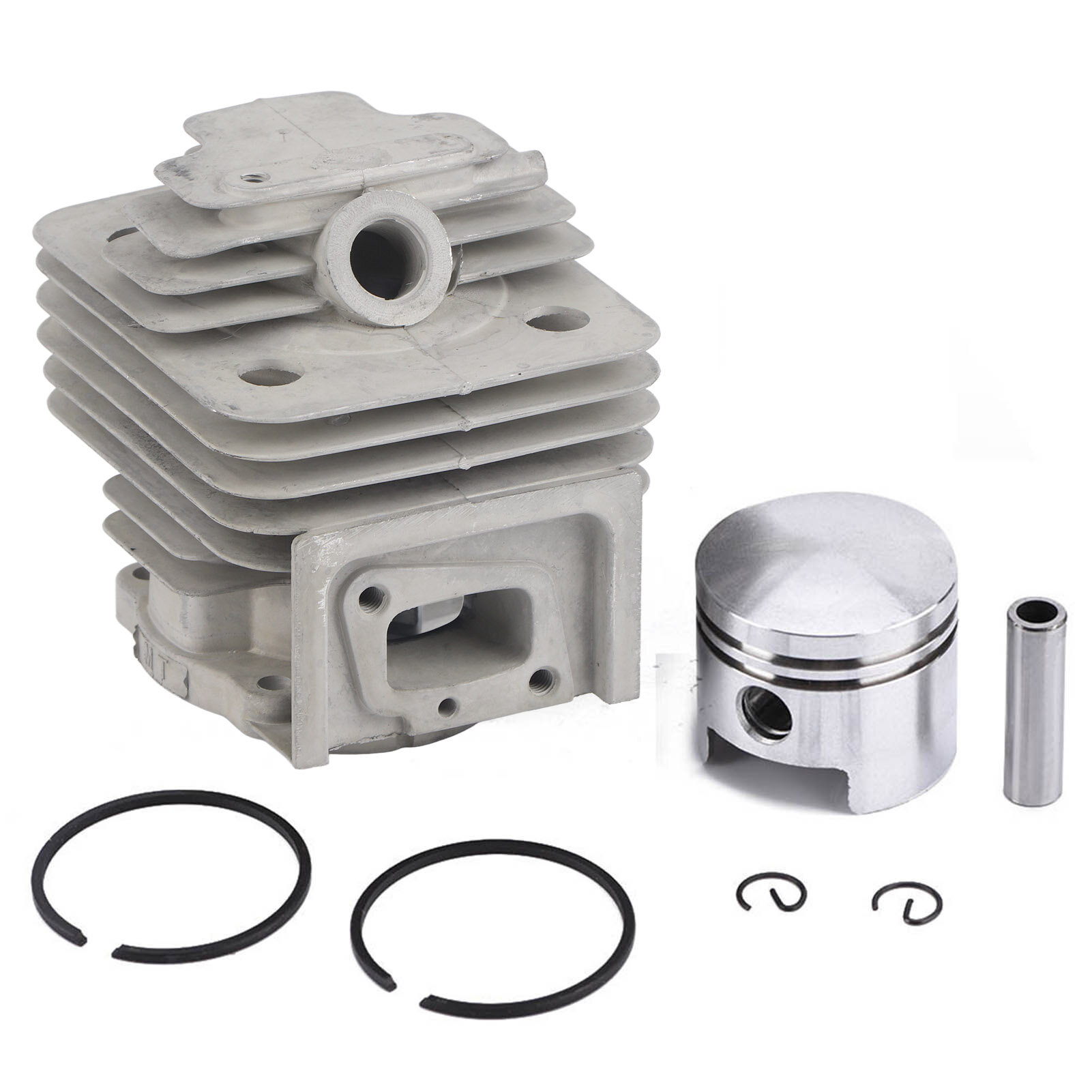 Комплект поршневых колец, поршень и цилиндр для бензокосы MITSUBISHI TL52 BG520, диаметр цилиндра 44 мм.
