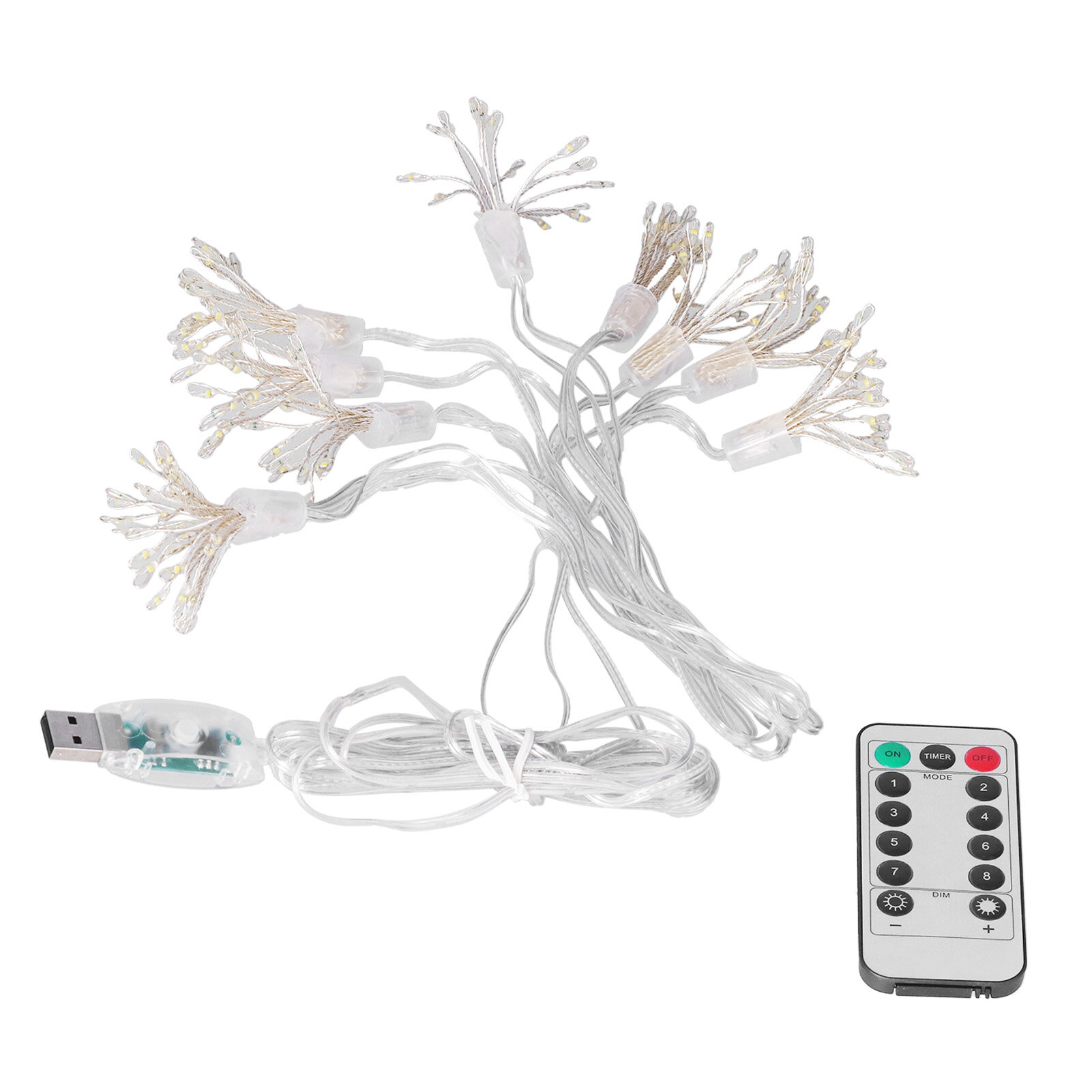 USB Powered 10 Flower Lamp 150 Lamp Beads Лампа с дистанционным управлением для свадьбы, рождественской вечеринки