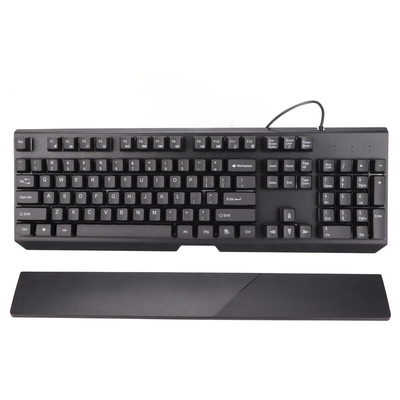 RGB Проводная Клавиатура с Подлокотником 104 Клавиши Ясные Символы Механическое Причудство Для Офиса Игр Черный USB ABS Материал Светодиодная подсветка Водонепроницаемая Длина Кабеля Примерно 1.35 Метра