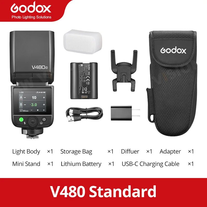 Новый Godox V480 TTL Li-ion камера- вспышка, 650 вспышек полной мощности, встроенный стайлинг- свет для Canon/ Nikon /Sony/FUJIFILM/Olympus