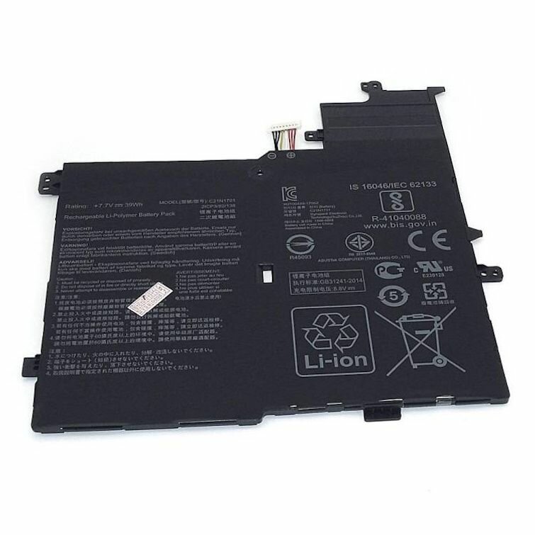 Аккумулятор для Asus S14, S406UA, X406UA (C21N1701), 39Wh, 5070mAh, 7.7V