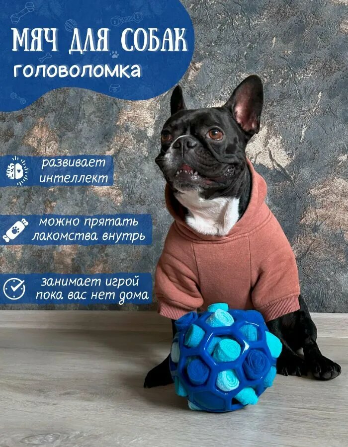 Игрушки для собак средних и крупных и мелких пород / Мячик для собак, головоломка