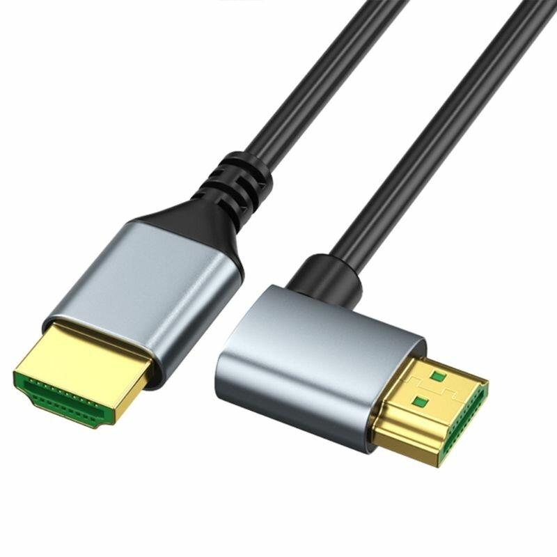 (1 шт.) HDMI кабель 8K, 1 м, прямой - правый угол