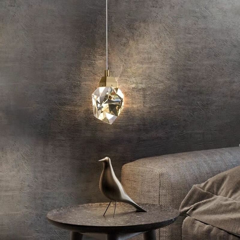 Хрустальная люстра в современном стиле с алмазной огранкой, для гостиной