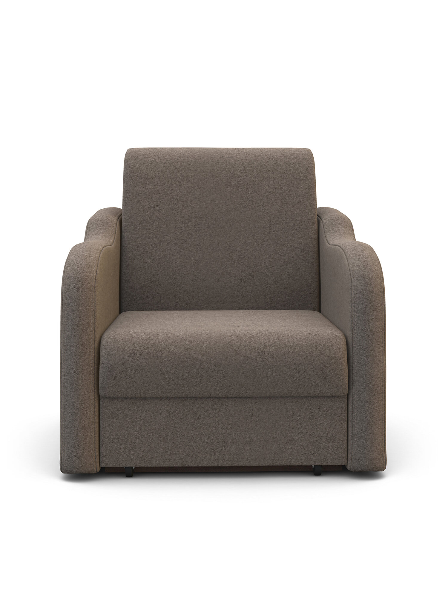 Кресло-кровать Коломбо, спальное место 70х194 см, механизм аккордеон, велюр светло-коричневый