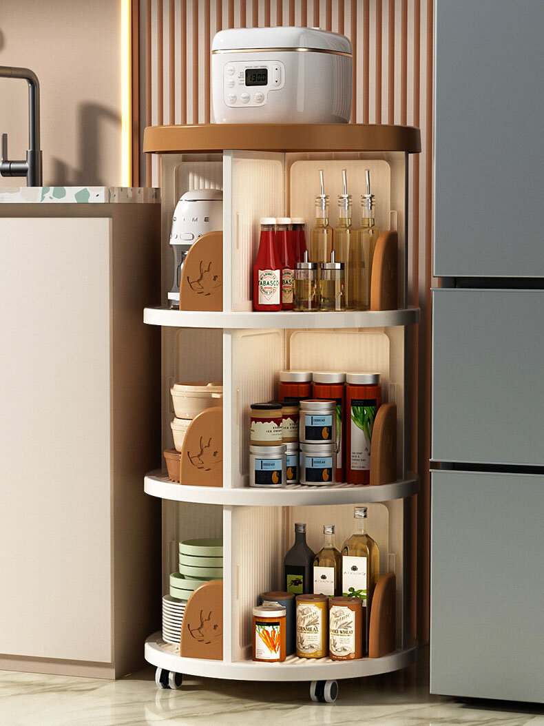 Многослойная подвижная вращающаяся книжная полка, угловой стеллаж для хранения в гостиной