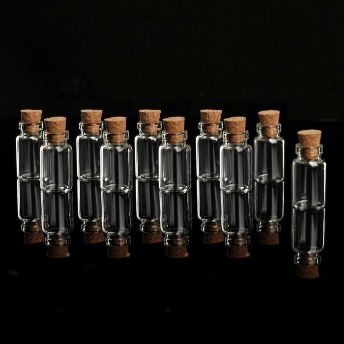 Баночки для хранения бисера, d 1,2 x 3 см, 10 шт