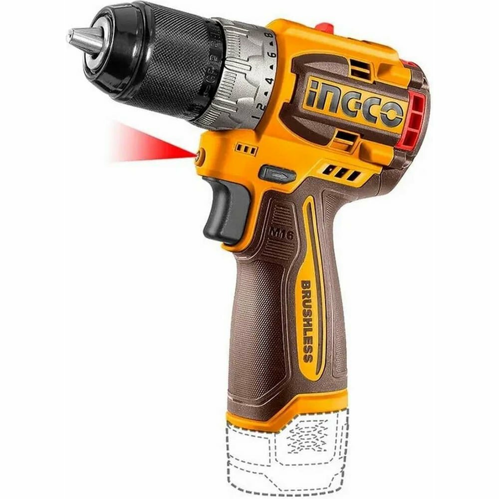 Аккумуляторный бесщеточный шуруповерт INGCO INDUSTRIAL