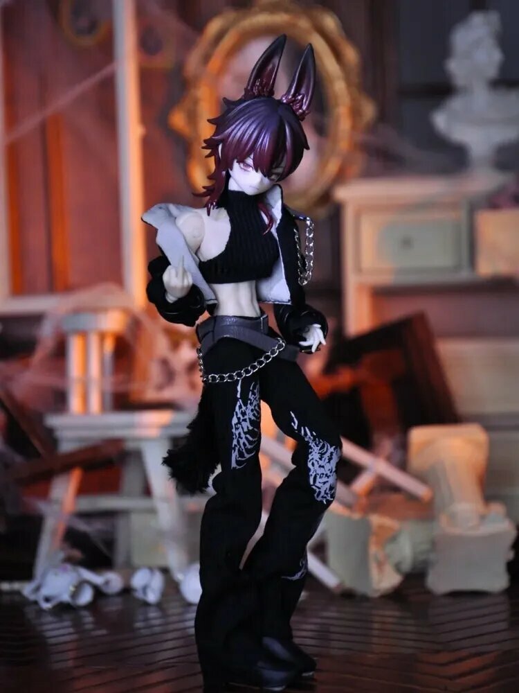 Кукла LEI-Doll BJD, шаровидные суставы, 1/8, 24см, полная комплектация, красный/чёрный