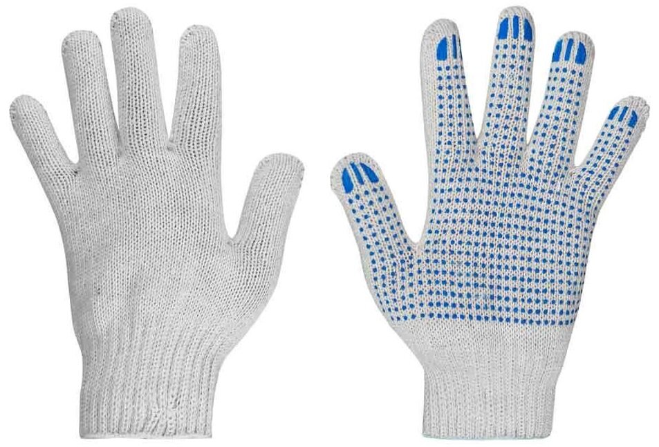 Перчатки трикотажные 10 класс вязки, с ПВХ точка