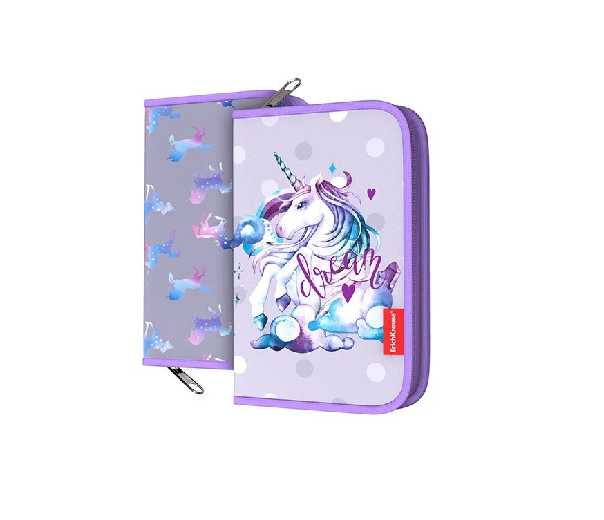 Пенал-книжка ErichKrause® 135x205x30мм Dream Unicorn, 48487