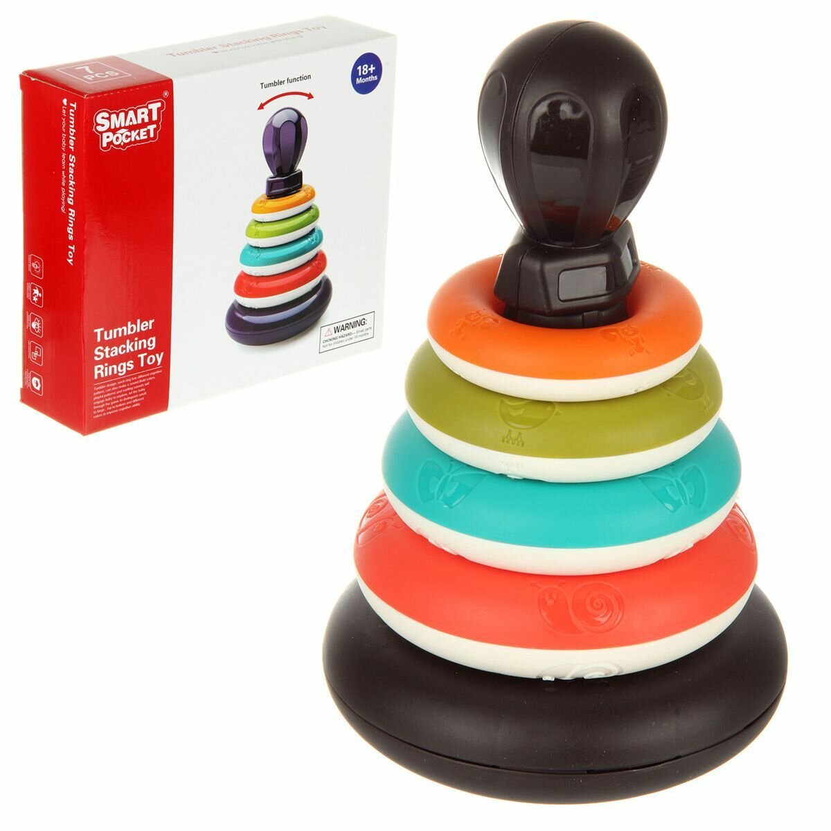 Развивающая игрушка Пирамидка-неваляшка 112040