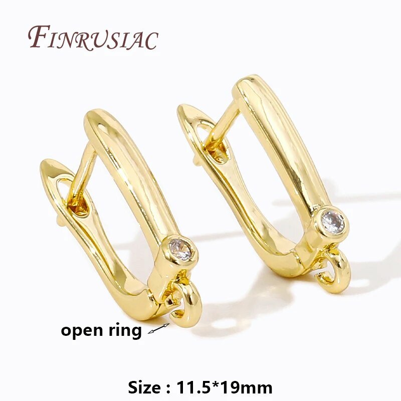 Швензы для сережек FINRUSIAC, 18K позолота, 3 пары