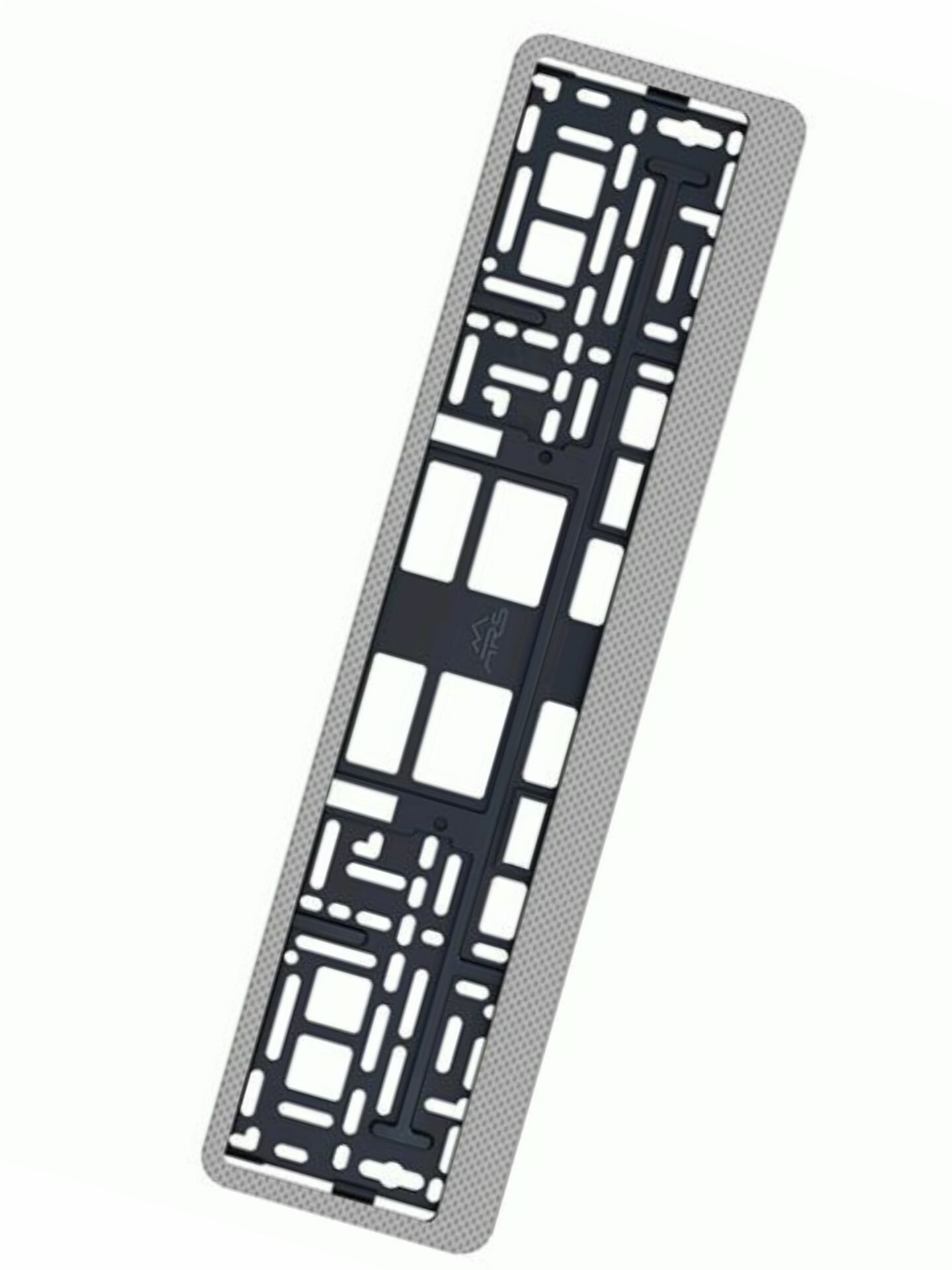 Рамка номерного знака карбон (светлый) AS-008