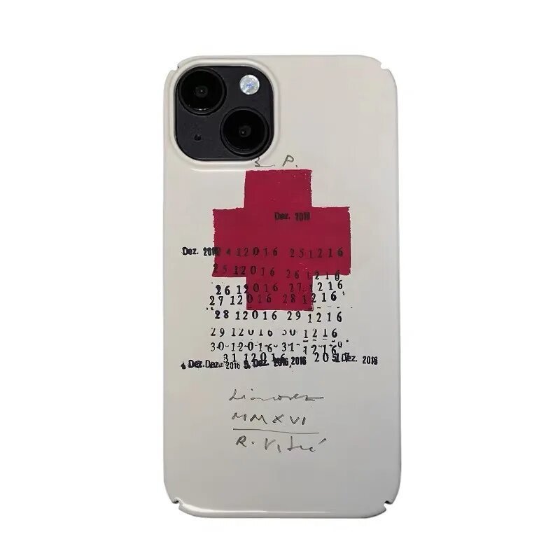 Чехол для iPhone 16, белый, красный крест
