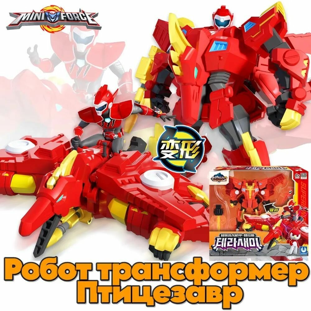 Игровой набор "Робот-трансформер "МиниФорс Сем", пластик, красный
