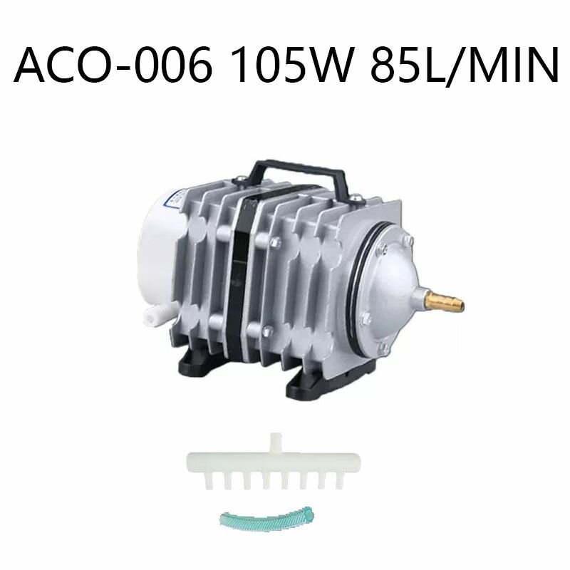 Воздушный компрессор SUNSUN, насос для насыщения кислородом аквариума ACO-006 105 Вт 85Л/мин, шунт на 10 отверстий