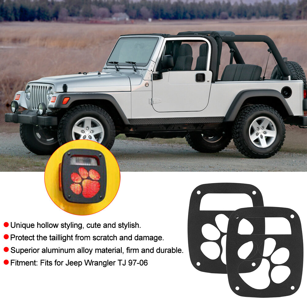 Защита заднего фонаря, крышка заднего фонаря, стиль Bear Paw, подходит для Jeep Wrangler TJ 97-06