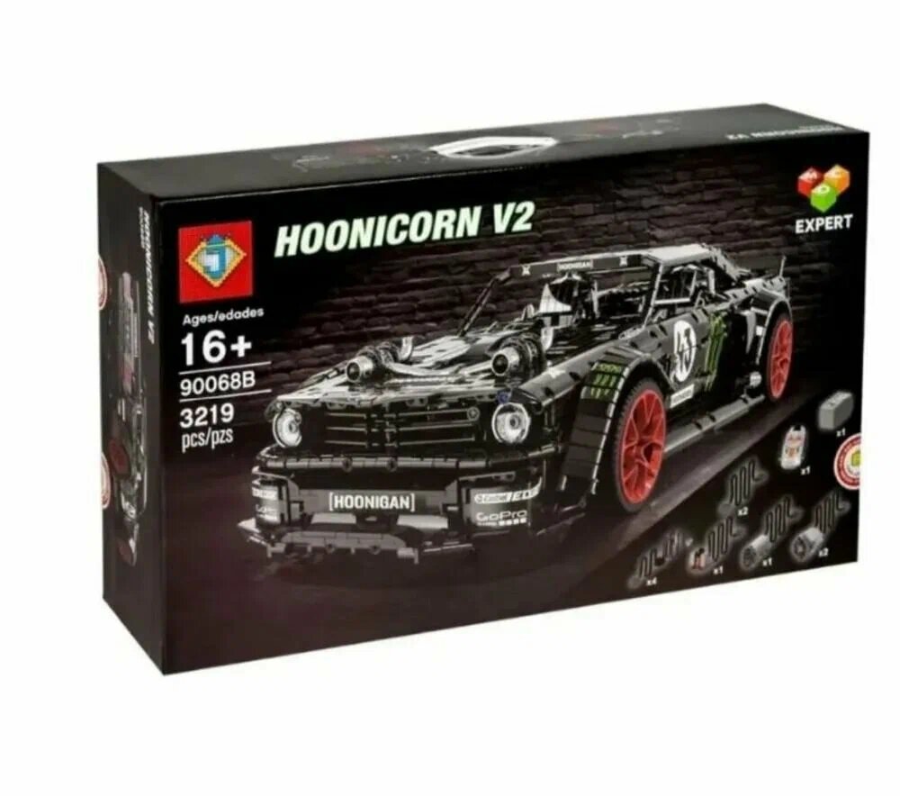 Конструктор 90068 "Ford Mustang Hoonicorn RTR V2" 3219 деталей
