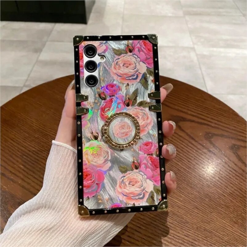 Чехол для Honor 200 с кольцом, розовые розы, pink rose