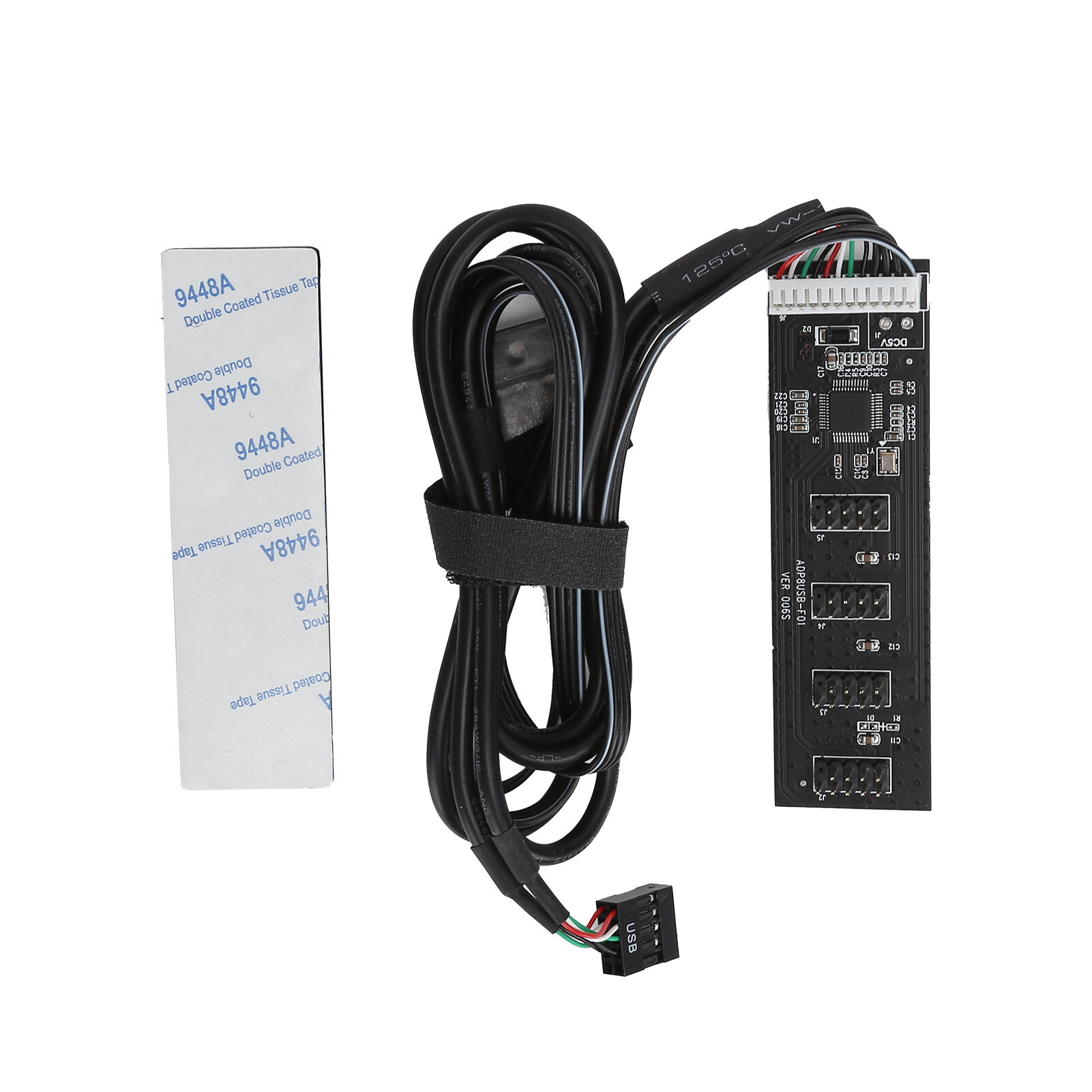 Hub Computer Mainboard USB2.0 9PIN до 4 порта 9PIN Интерфейс Адаптер Адаптер Адаптер Расширение Центр расширения